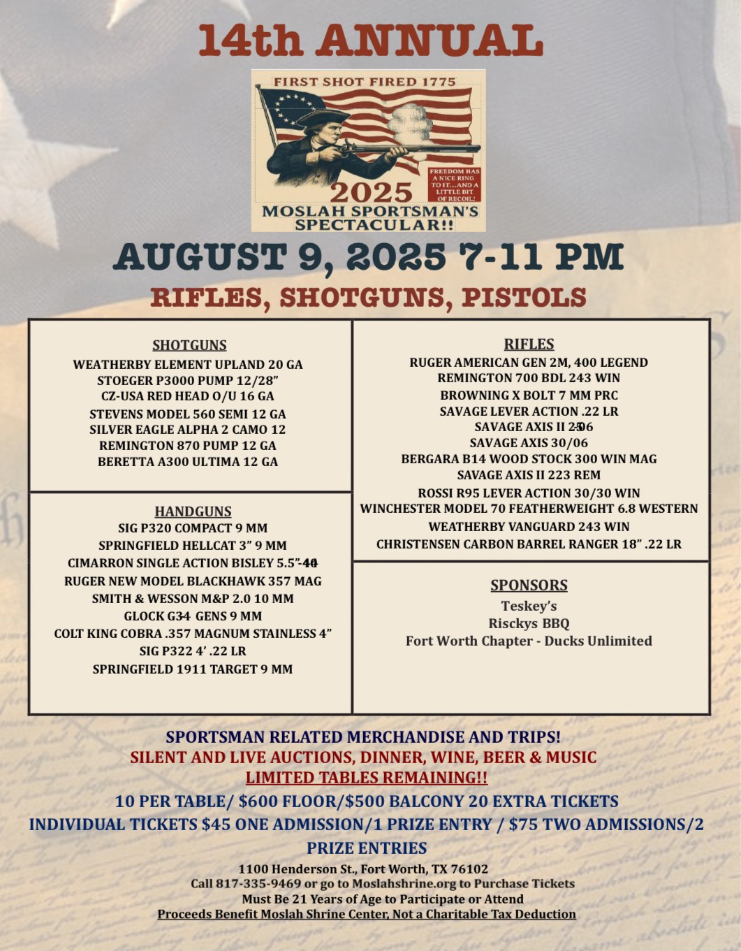 14th Annual Moslah Shrine Sportsman's Spectacular - Moslah Shriners